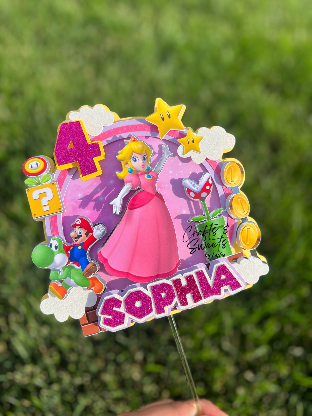 Princess Peach Cake Topper - Etsy