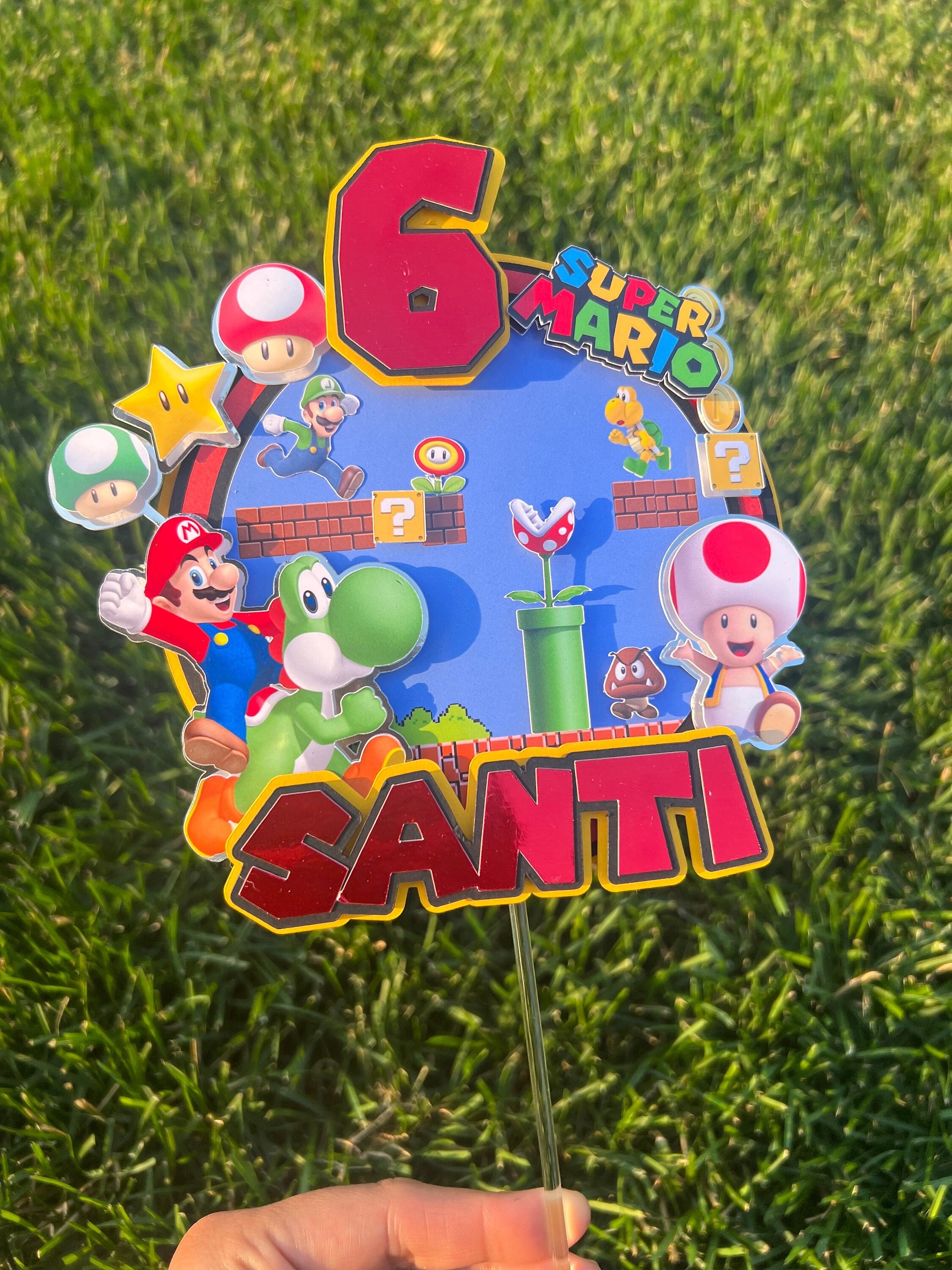 Super Mario Cake Topper - Etsy