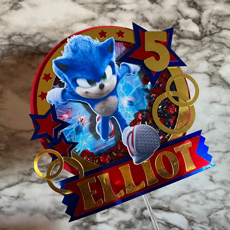 Sonic Cake Topper - Etsy