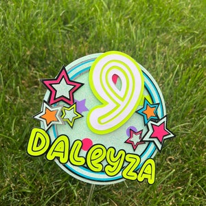 Let’s Glow Cake Topper - Etsy