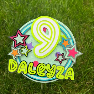 Let’s Glow Cake Topper - Etsy
