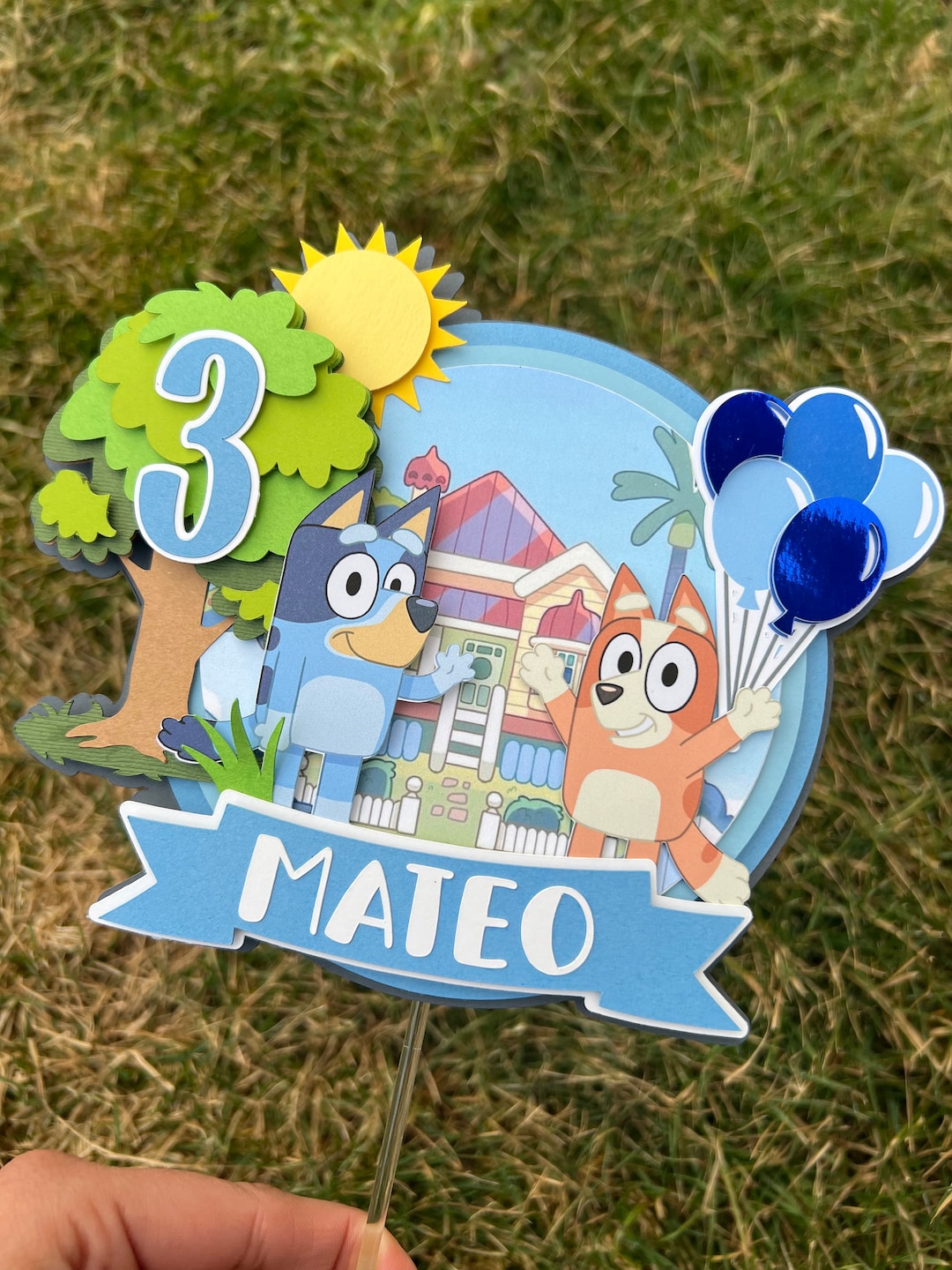 Bluey Inspired Cake Topper - Etsy