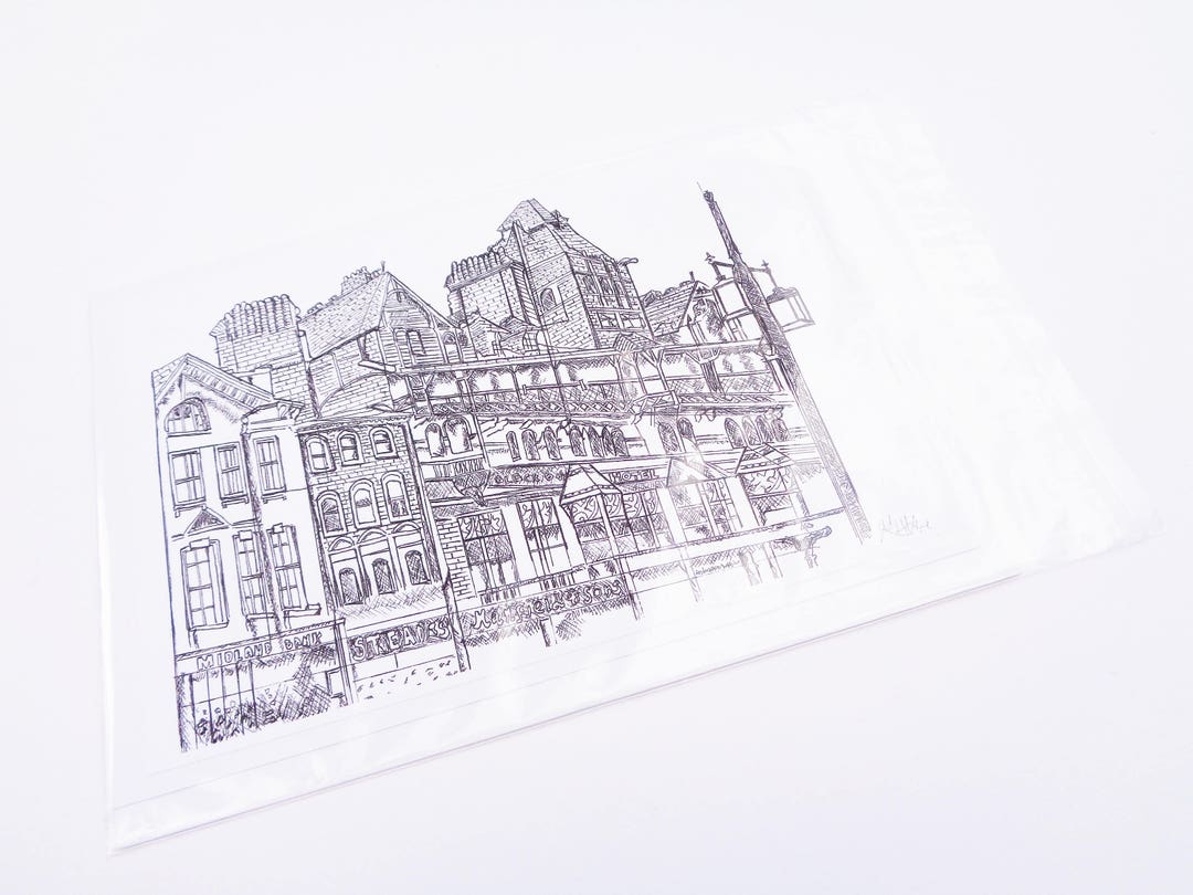 Nottingham Themed Art Cards, Line Art, Gift Cards, Unique, Art ...