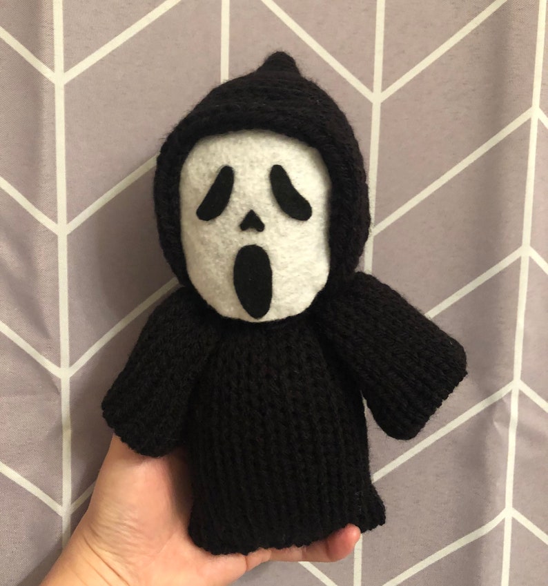Mini Knitted Scream Guy Horror Guy Halloween Stuffy Spooky - Etsy