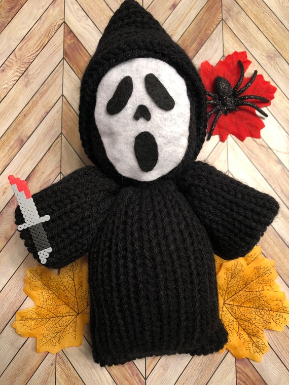 Mini Knitted Scream Guy Horror Guy Halloween Stuffy Spooky - Etsy