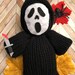 Mini Knitted Scream Guy, Horror Guy, Halloween Stuffy, Spooky Stuffed ...