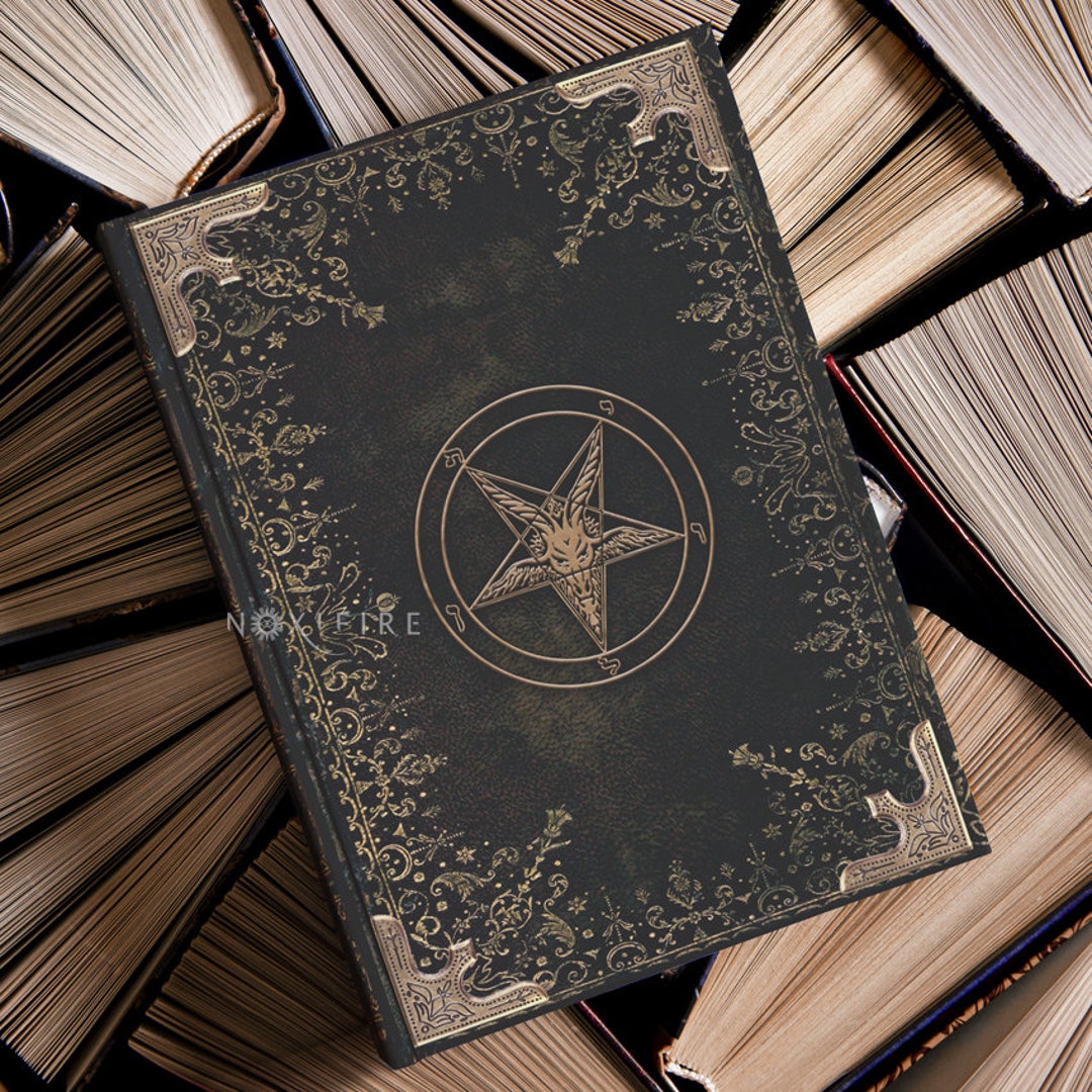 Book of Shadows Deluxe Occult Grimoire With Blank Pages Pentagram ...