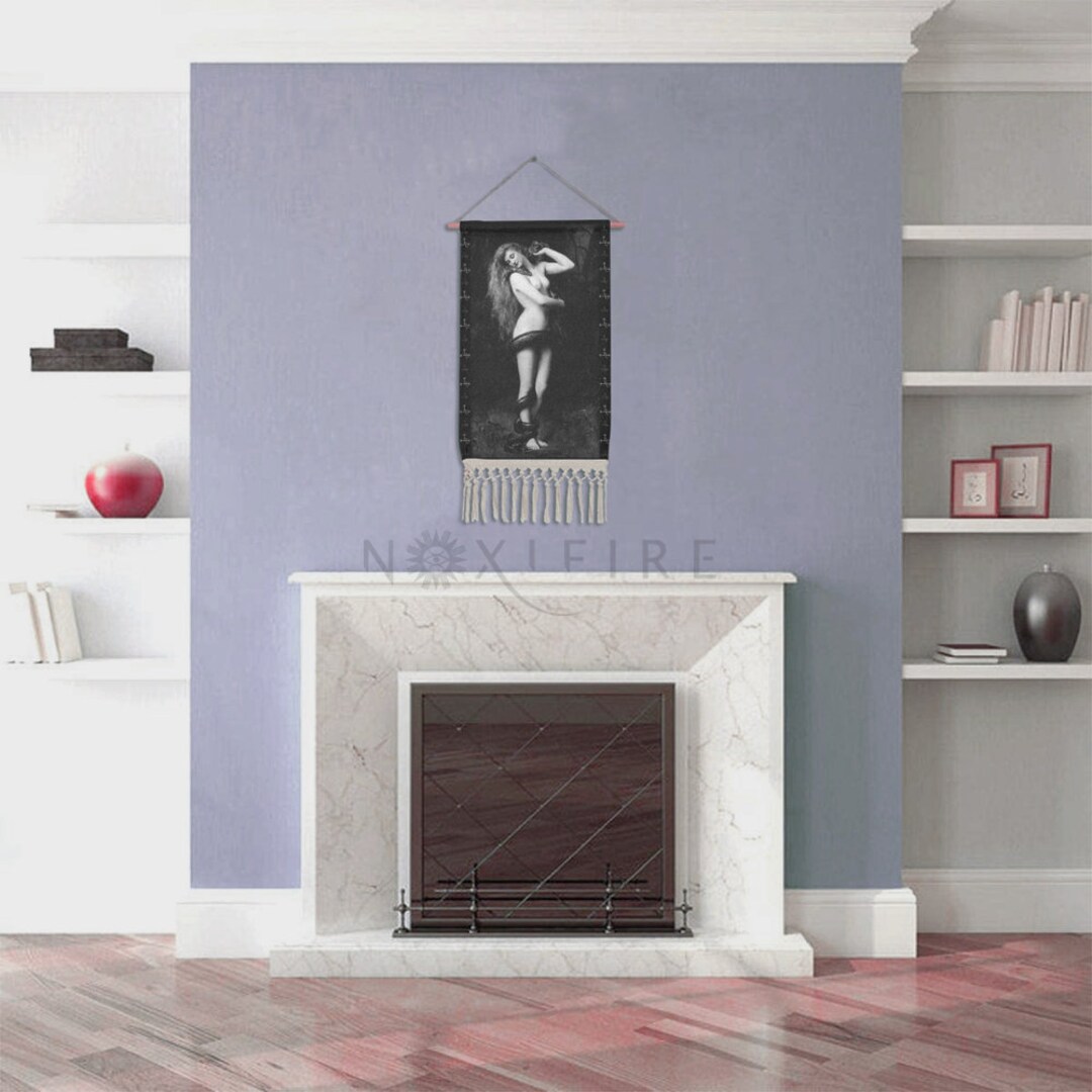 LILITH Wall Art Print Fringe Tapestry Ritual Chamber Wall Deco - Etsy