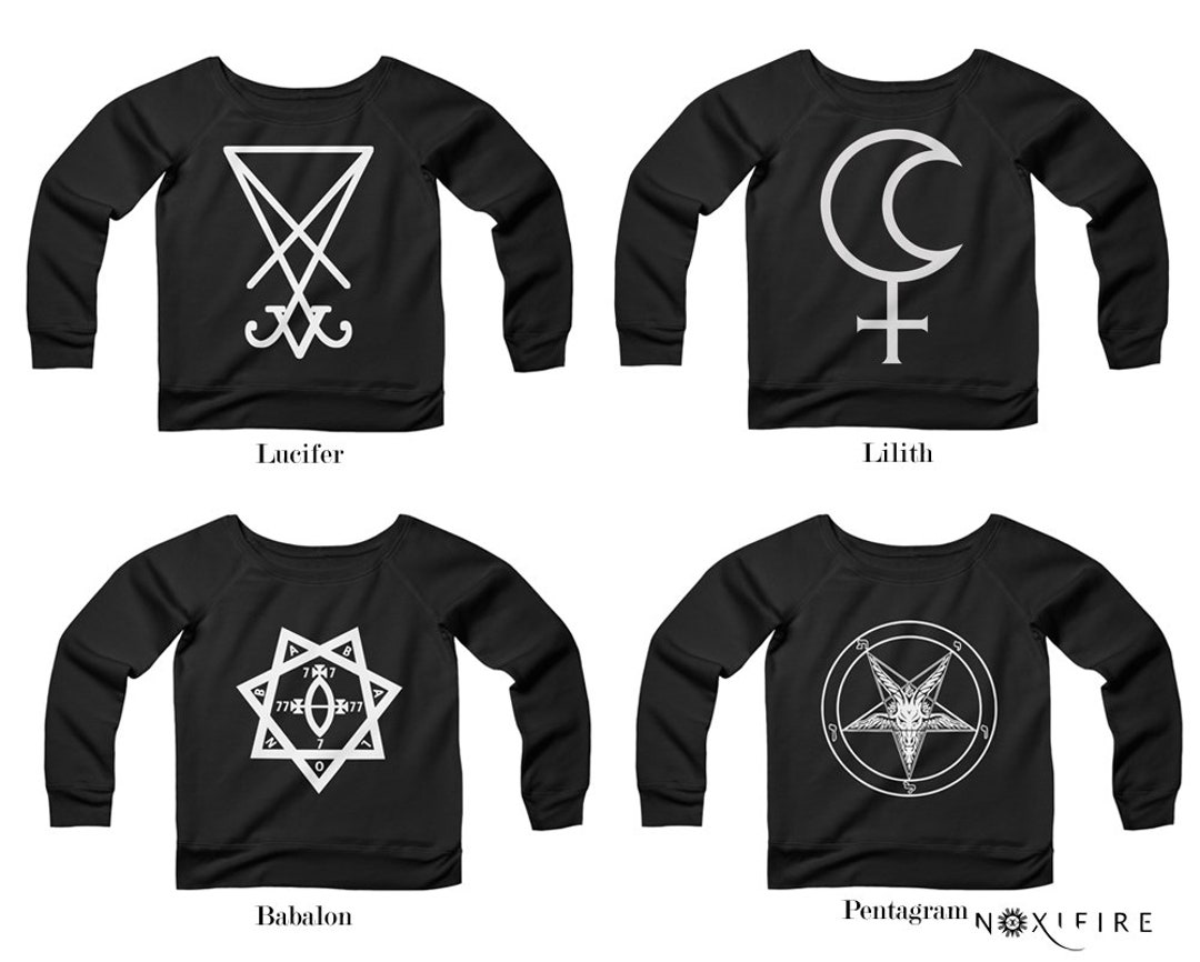 Lucifer Occult Shirt Pentagram, Black Moon Lilith, Babalon, Lucifer ...