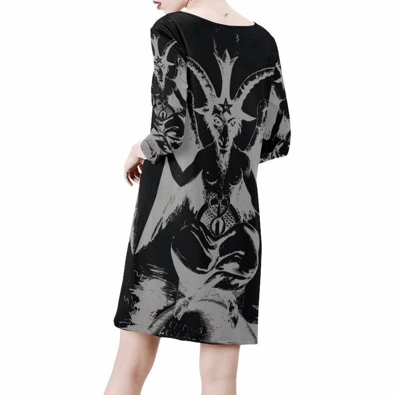 Satanic Tunic Dress Witchy Baphomet Alchemy Silky Ritual - Etsy