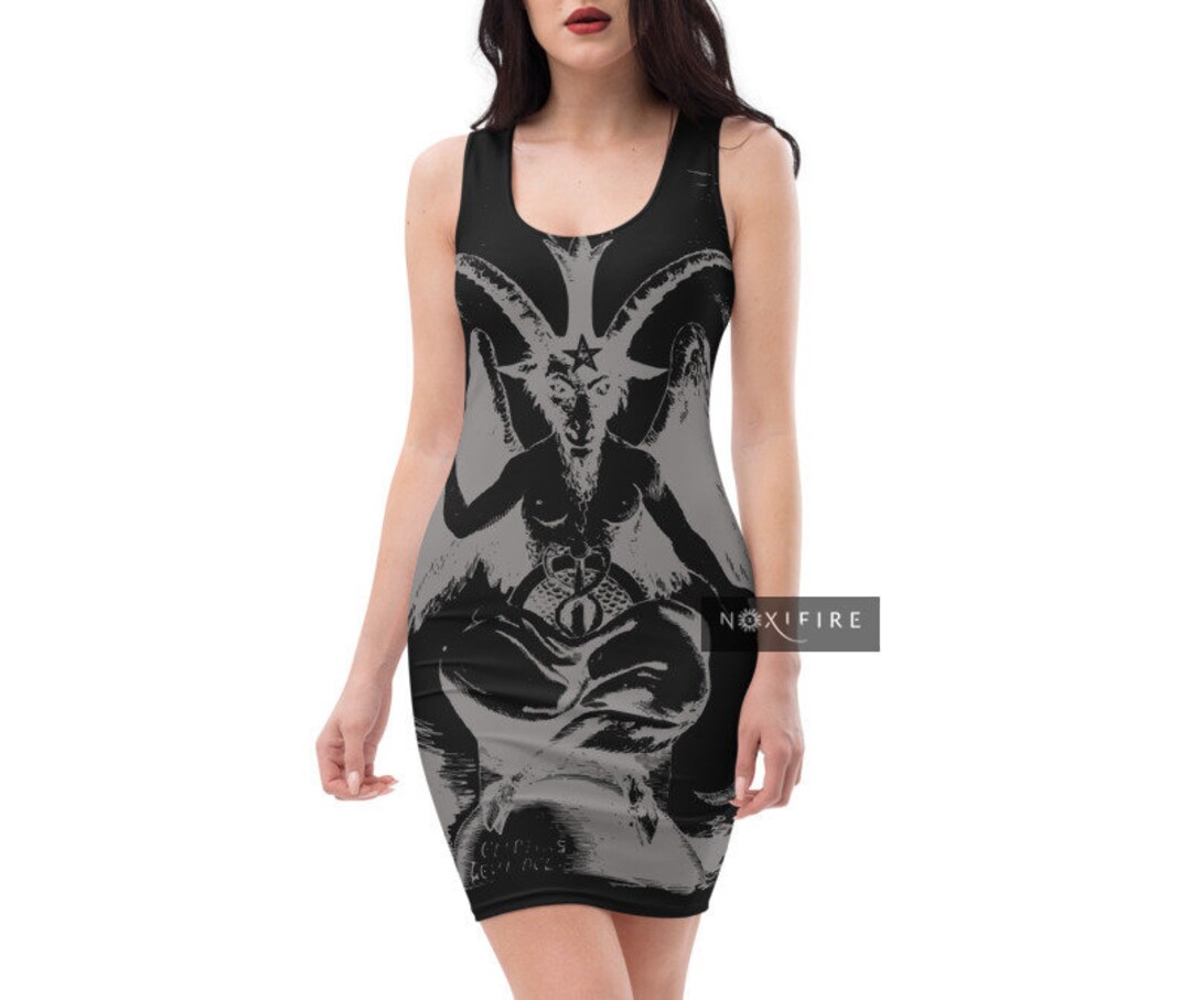 Baphomet Sexy Bodycon Dress Black Metal Witch Fashion - Etsy