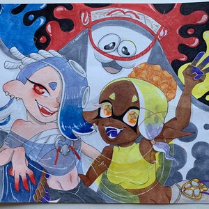 Splatoon 3 Deep Cut Original Drawing - Etsy