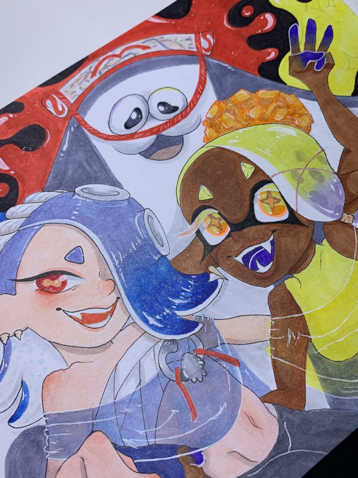 Splatoon 3 Deep Cut Original Drawing - Etsy