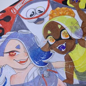 Splatoon 3 Deep Cut Original Drawing - Etsy