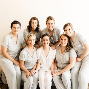 Modal Jersey Bridesmaid Pajama Set Soft Stretchy Bridal Party Pjs ...