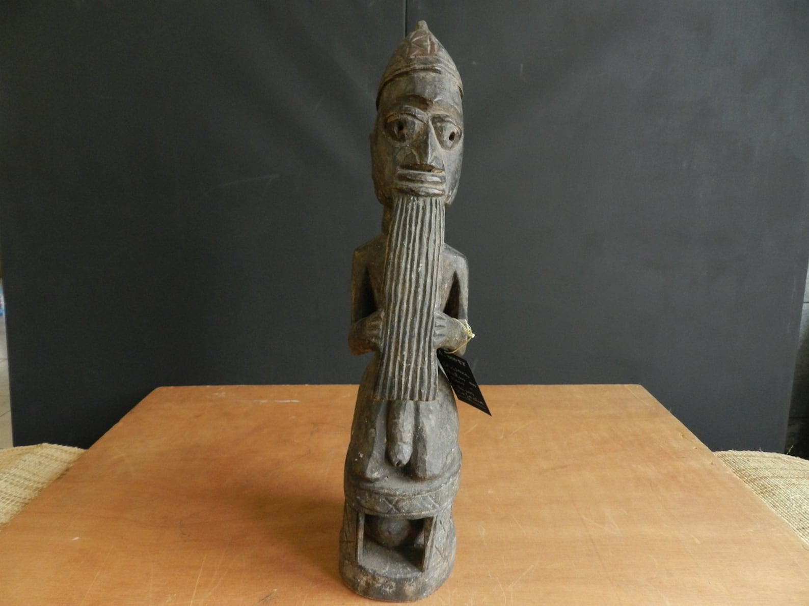 Orisa Elegba-eshu, Phallic Sculpture of Enigma Genius Large Penis, Presidente Fetish of Wood ...