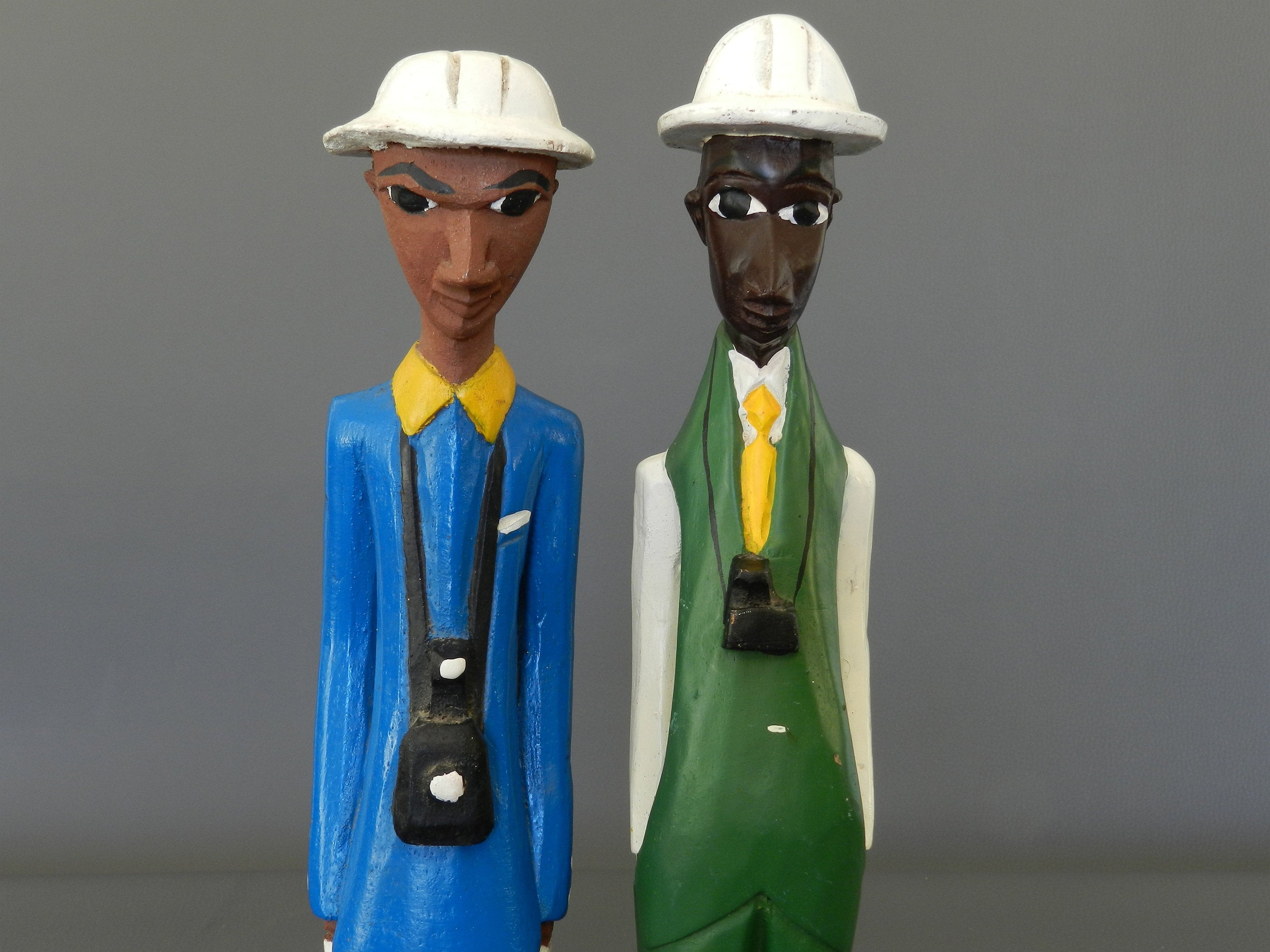 Colon Figurine Painted Wood Colon Photographer Sculpture - Etsy