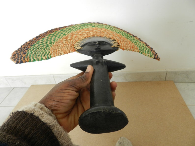 Fan Ashanti Doll in Wood and Ghana Reed, Rein-mother Fertility, Asanti ...