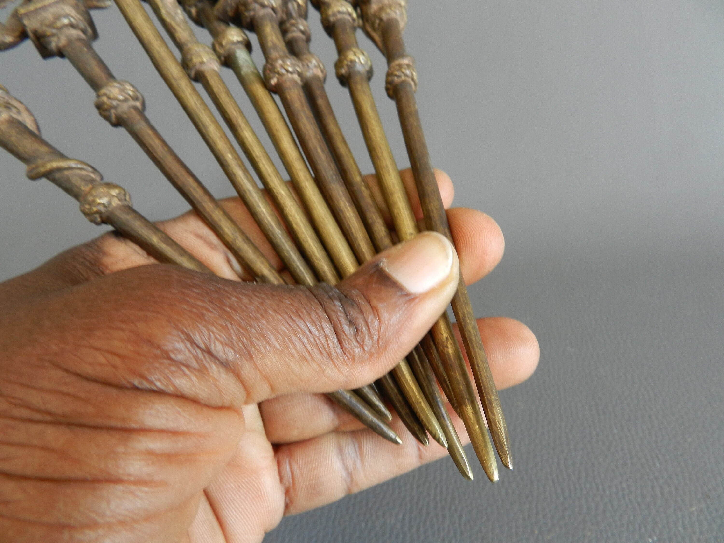 Rare Hair Pick Senoufo Bronze Lost Wax Sculpture, Dogon Bronze ...