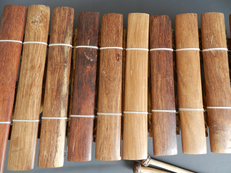 Balafon With 12 Tones or Blades on 5 African Calabash Gourds, Xylophone ...