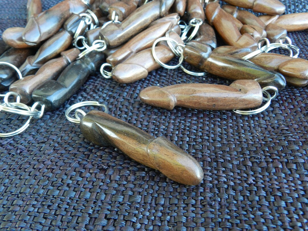 Lot 2 Penis Keychain Sex Man Wooden Zizi, Erotic Phallus Decoration ...