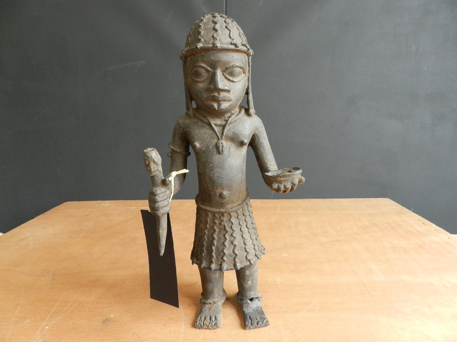 Bronze Ifa Priest Witch Priest, Statue Ritual Vaudoo Win the War, Ifa ...