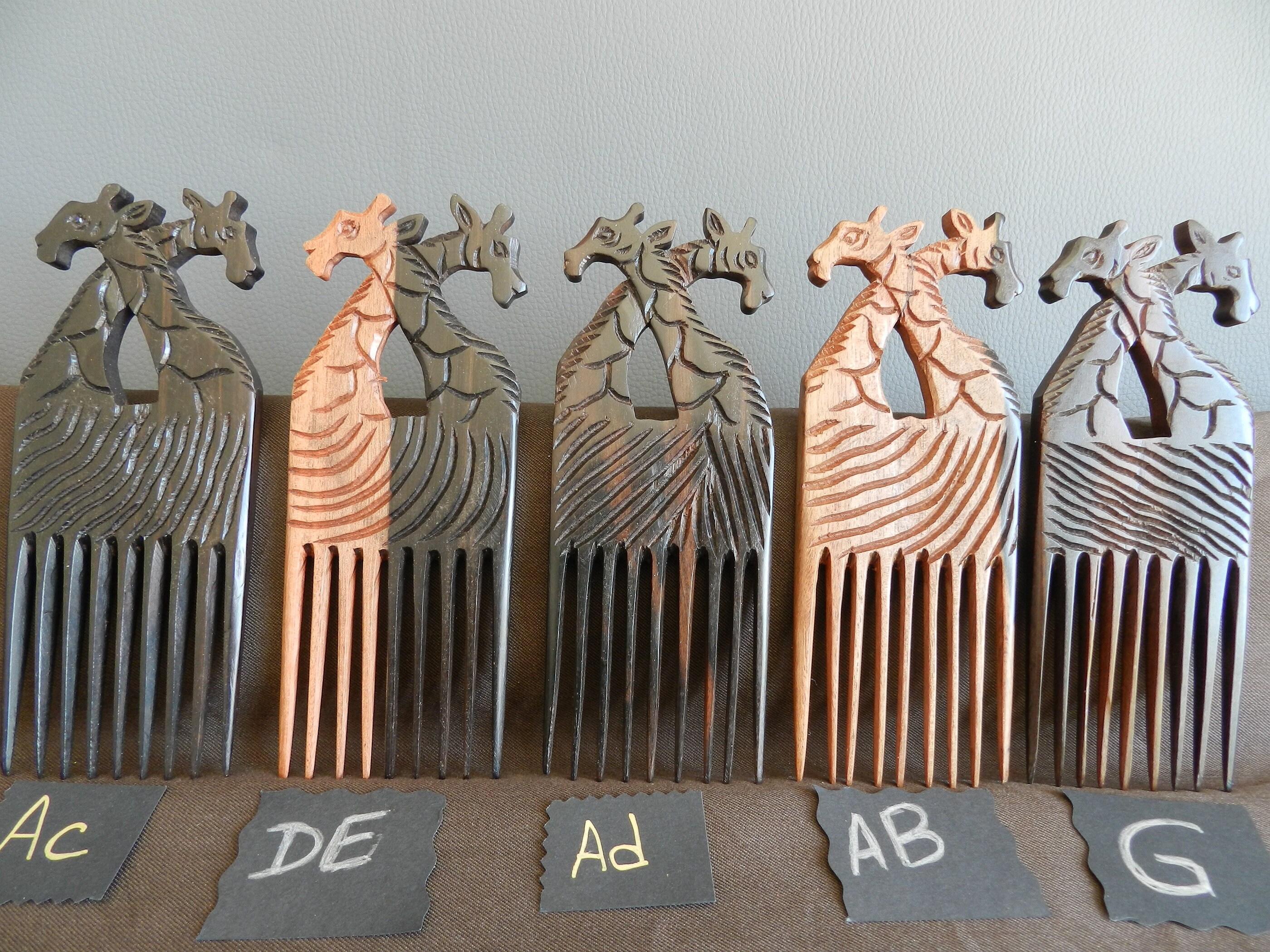 African Lion Hippo Comb in Ebony Wood Chameleon Comb African - Etsy