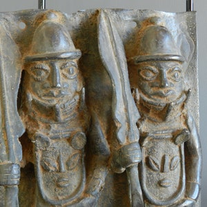 Bronze Plaque Oba Warrior Armor Sword Edo Ife Nigeria, Levant Sword or ...
