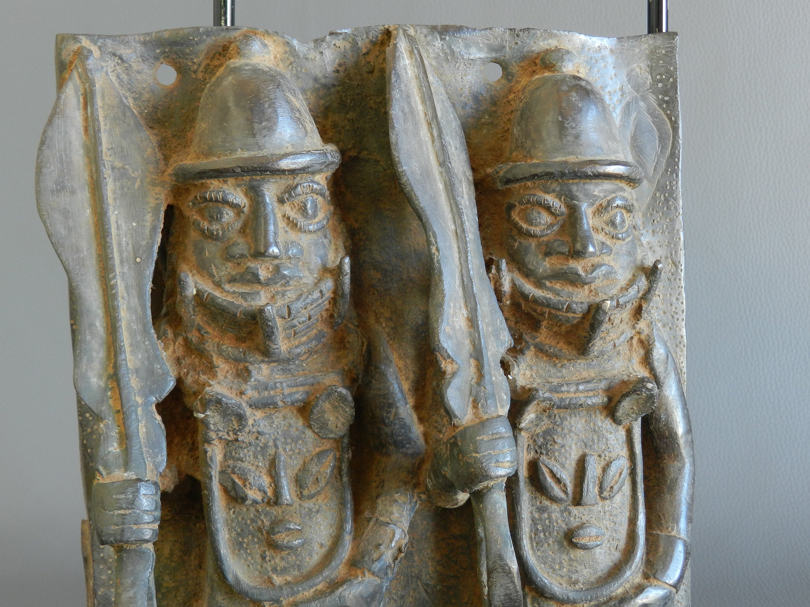 Bronze Plaque Oba Warrior Armor Sword Edo Ife Nigeria Levant | Etsy