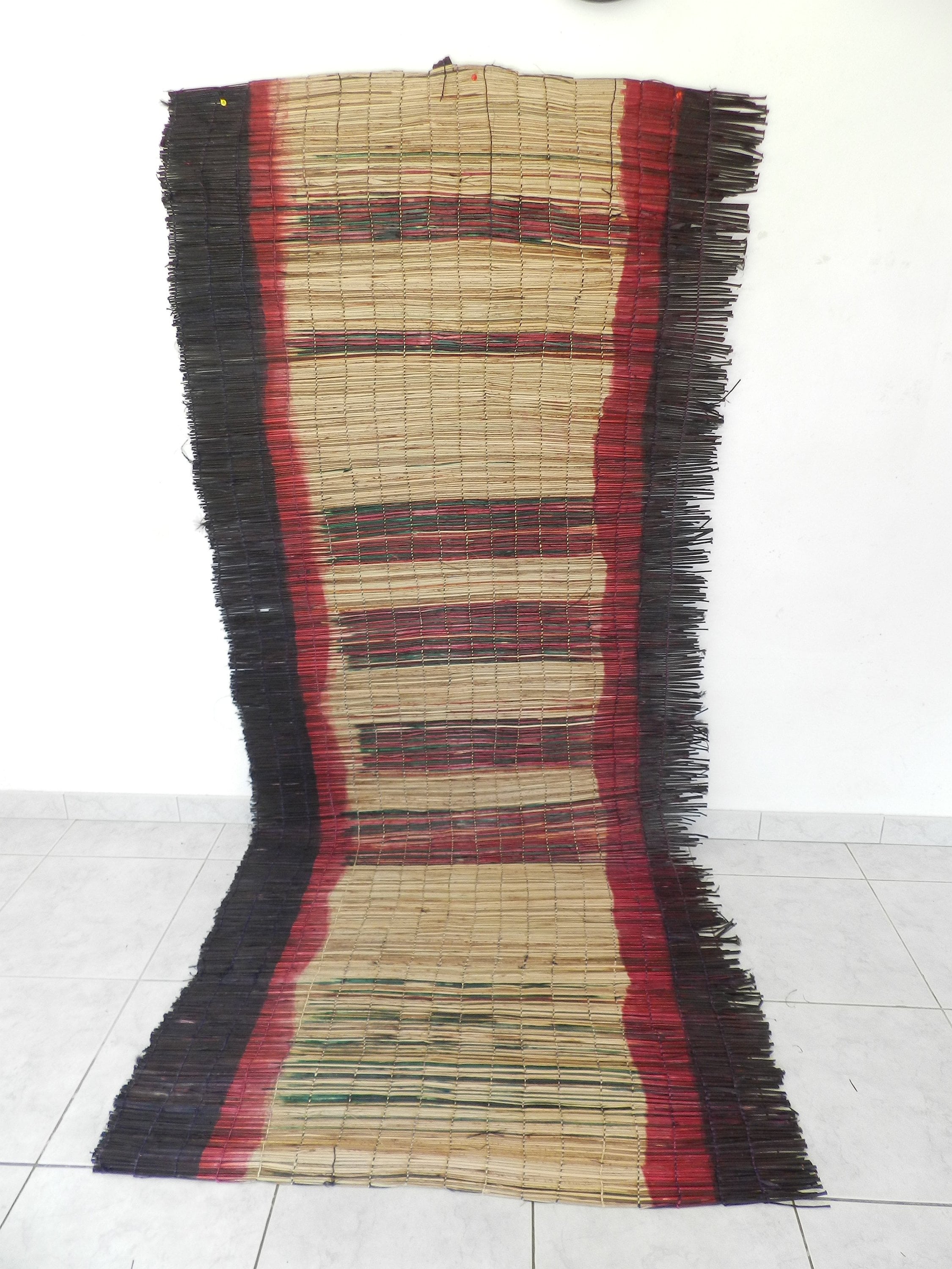 African Mat Natural Raffia Rush Floor Mat Plant Art of - Etsy Israel