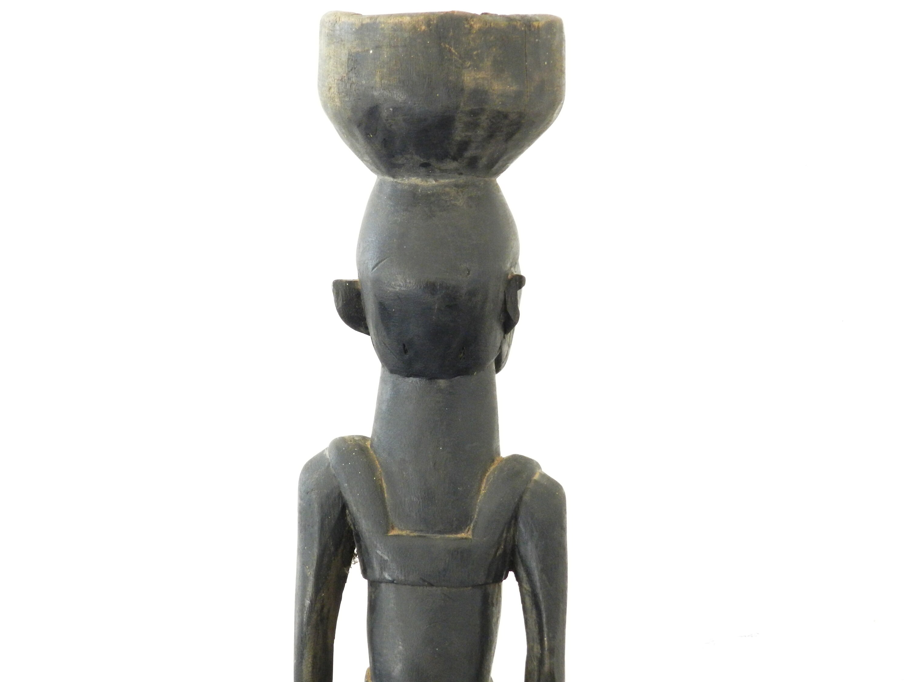 Black African Berber Peulh Woman Statue in Wooden Bowl on the | Etsy