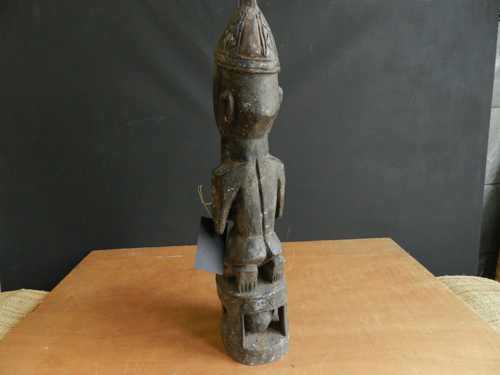 Orisa Elegba-eshu, Phallic Sculpture of Enigma Genius Large Penis, Presidente Fetish of Wood ...