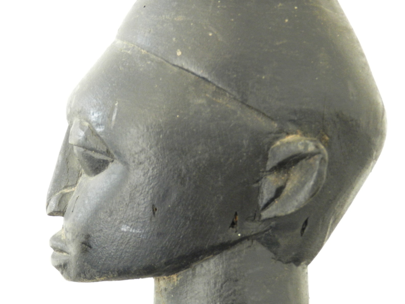 Black African Berber Peulh Woman Statue in Wooden Bowl on the Head 51 ...