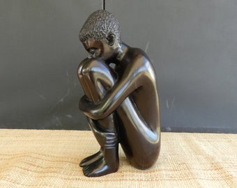 African Man Statue - Etsy
