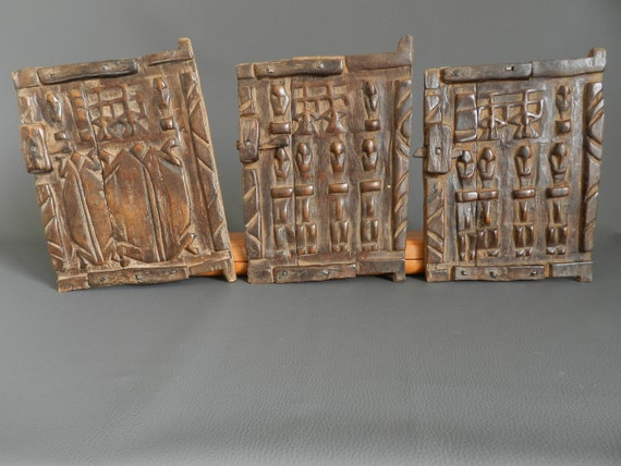 Dogon wooden door Mali African Art Mali attic in ebony wood | Etsy
