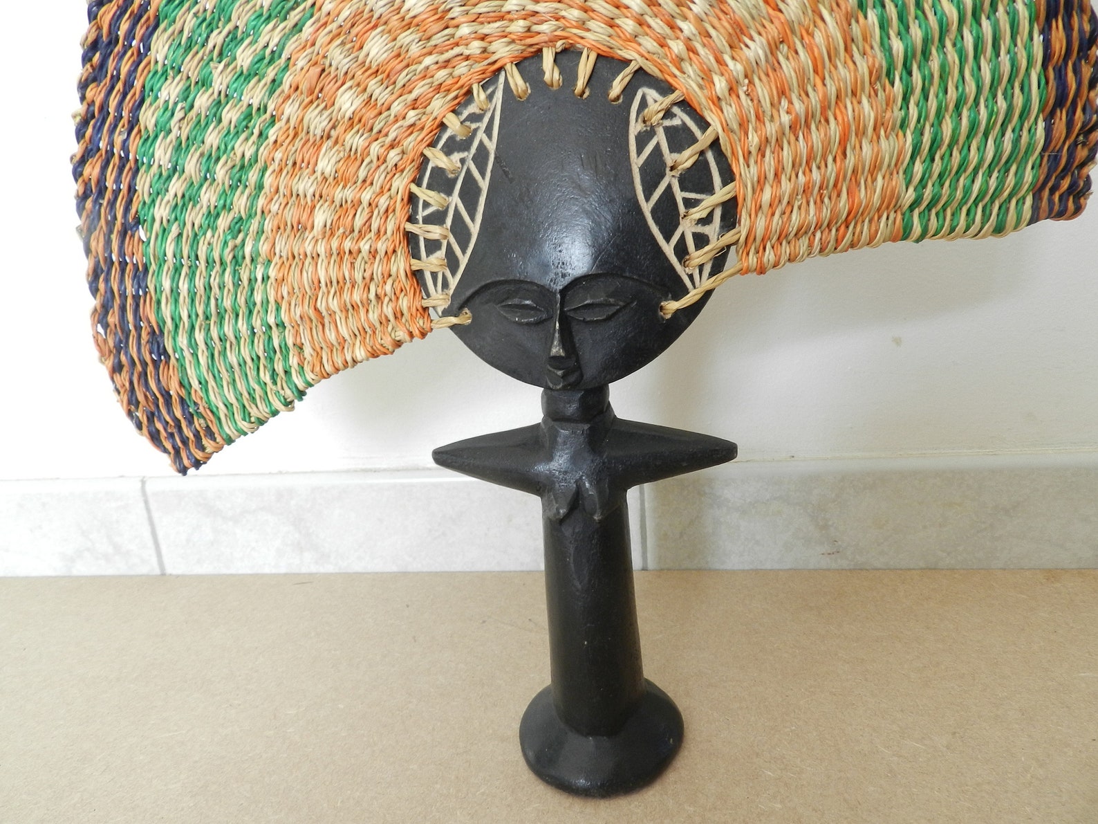 Fan Ashanti Doll in Wood and Ghana Reed, Rein-mother Fertility, Asanti ...