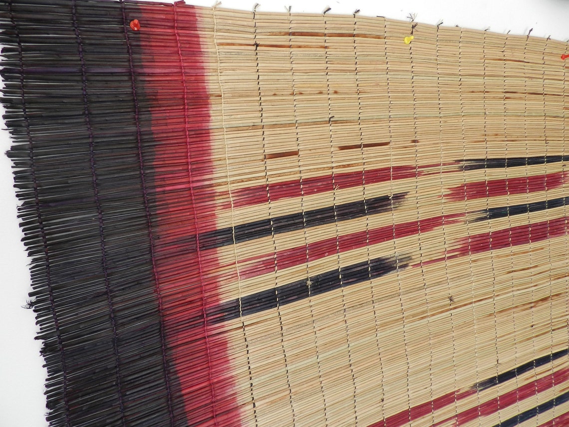 Natte Tapis de sol naturel aquarelle teintée jonc raphia | Etsy