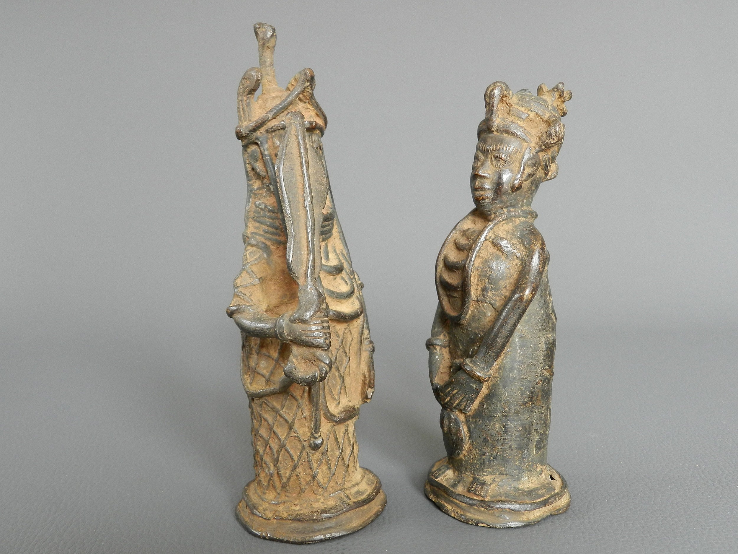 Couple Ife Edo Bronze Bini Benin Eben Oba Osemwende Sword | Etsy
