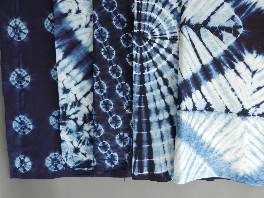 Rare Tie and Dye Fabric Adire Nigeria Indigo Cotton, Blue Coton, Cowrie ...