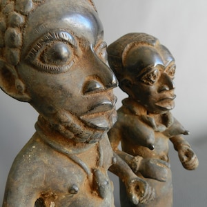 Dwarves Ife Bronze Court Oba Bini Edo Yoruba Black Patina, Oba Ozolua ...