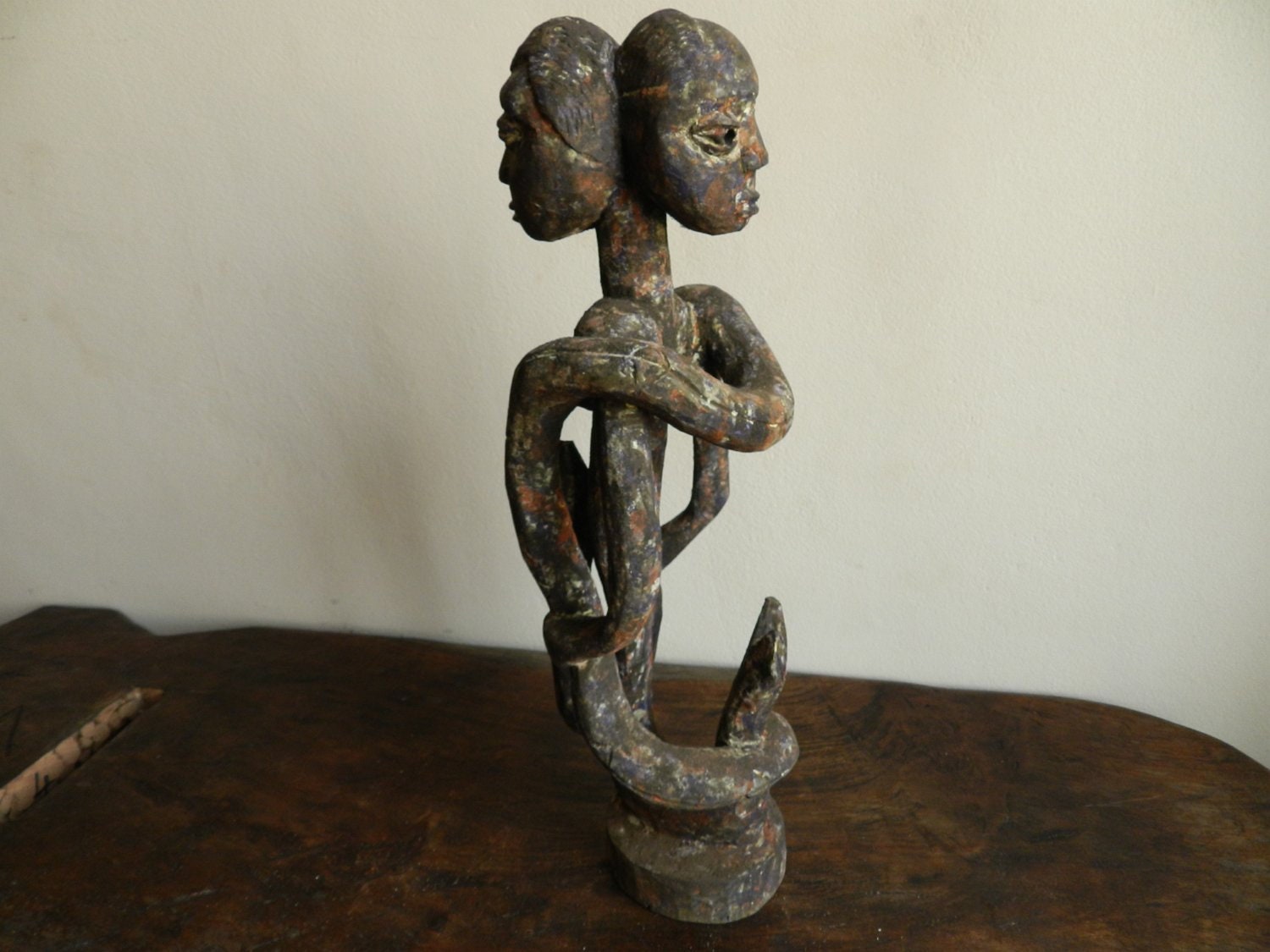 Mami Wata Double Face Vodoun Statue Two Voodoo Heads in - Etsy