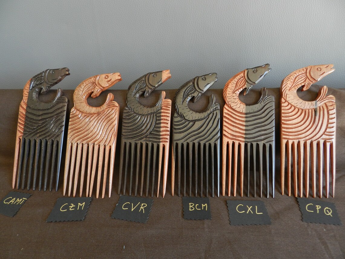 African Comb Ebony Wood African Wood Comb Comb Crocodile - Etsy New Zealand