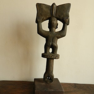 Stick Ritual Oshe Shango Yoruba in Black Wood, Masculine Carved, Ose ...