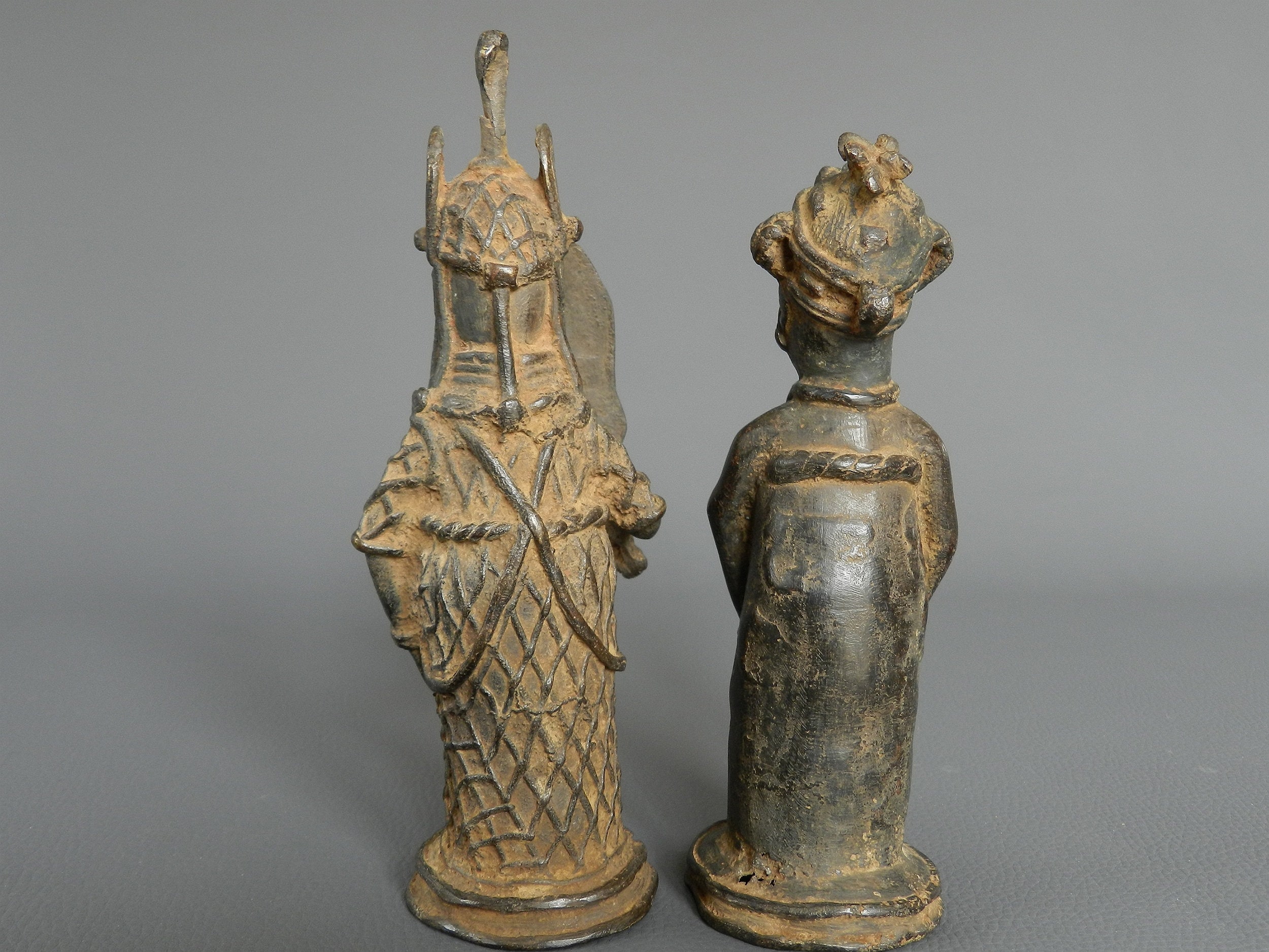 Couple Ife Edo Bronze Bini Benin Eben Oba Osemwende Sword | Etsy