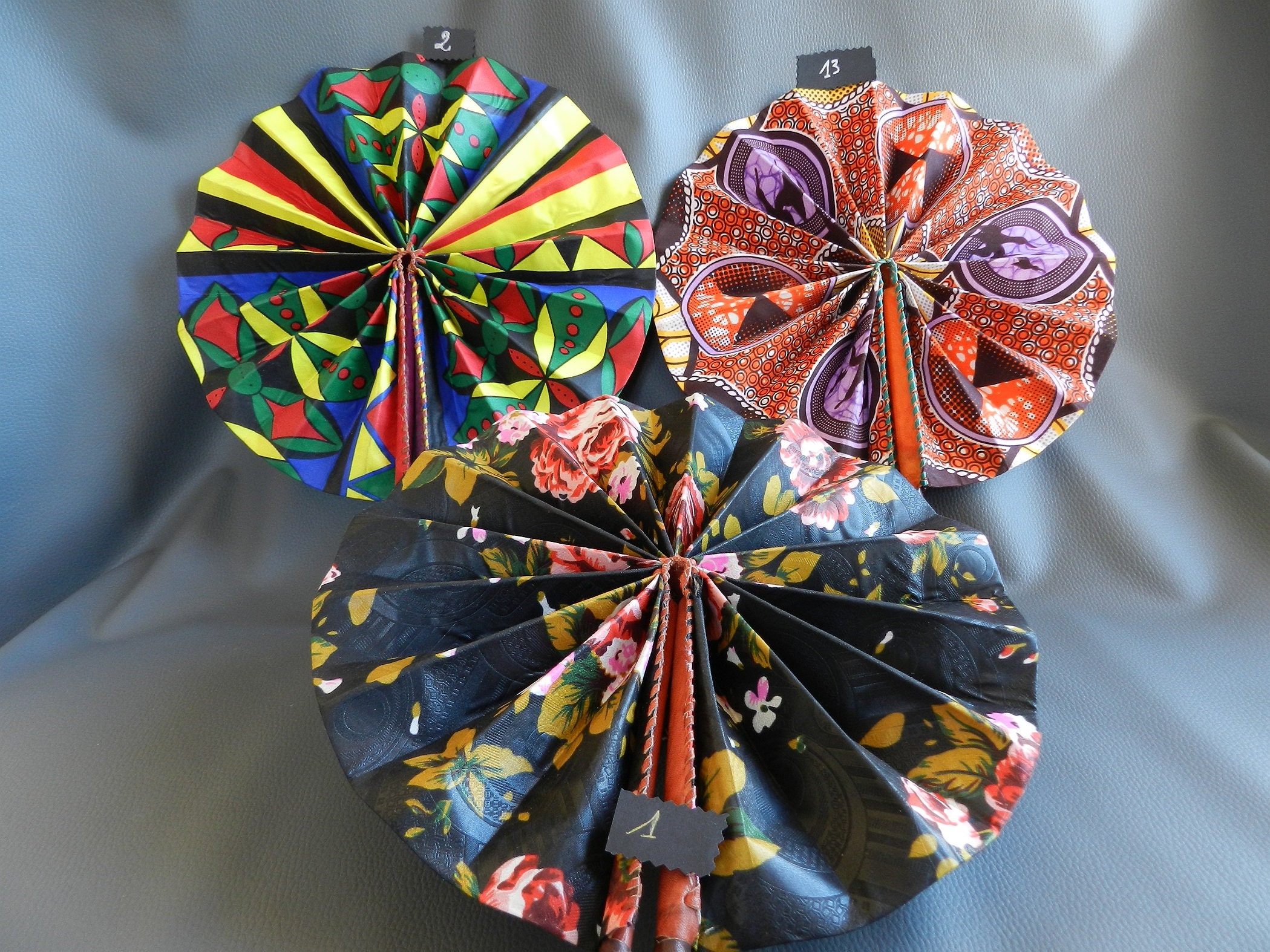 Eventail pliable en tissu wax Africain, Fan ventilateur de main pliant ...