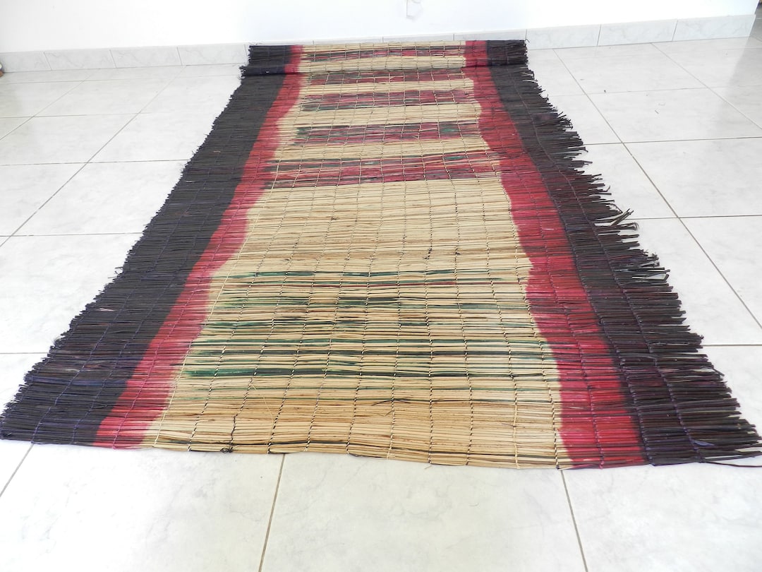 African Mat Natural Raffia Rush Floor Mat, Plant Art of Hospitality ...