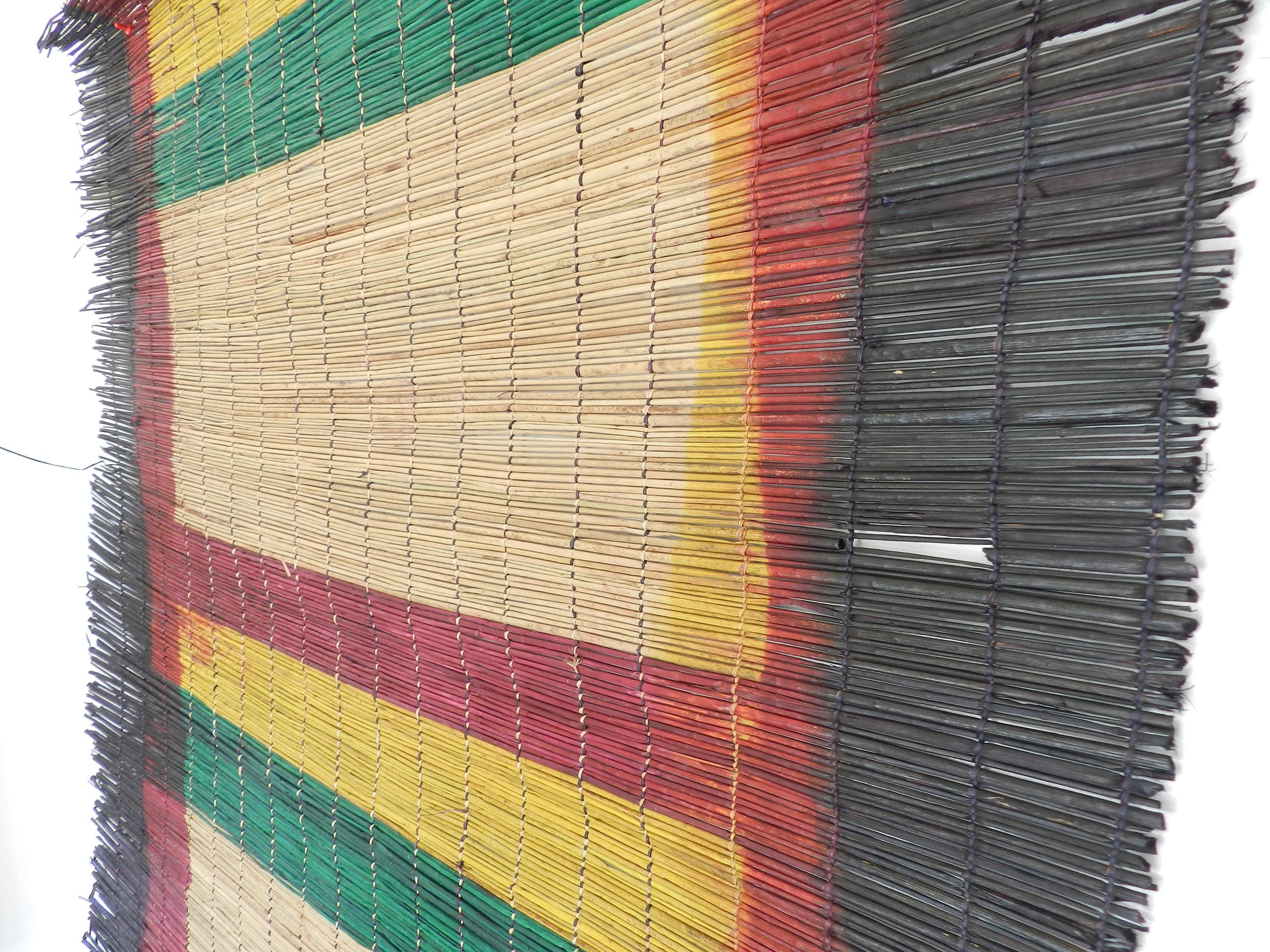 Brightly Colored Mat Natural Floor Mat Tinted Hand Woven - Etsy UK