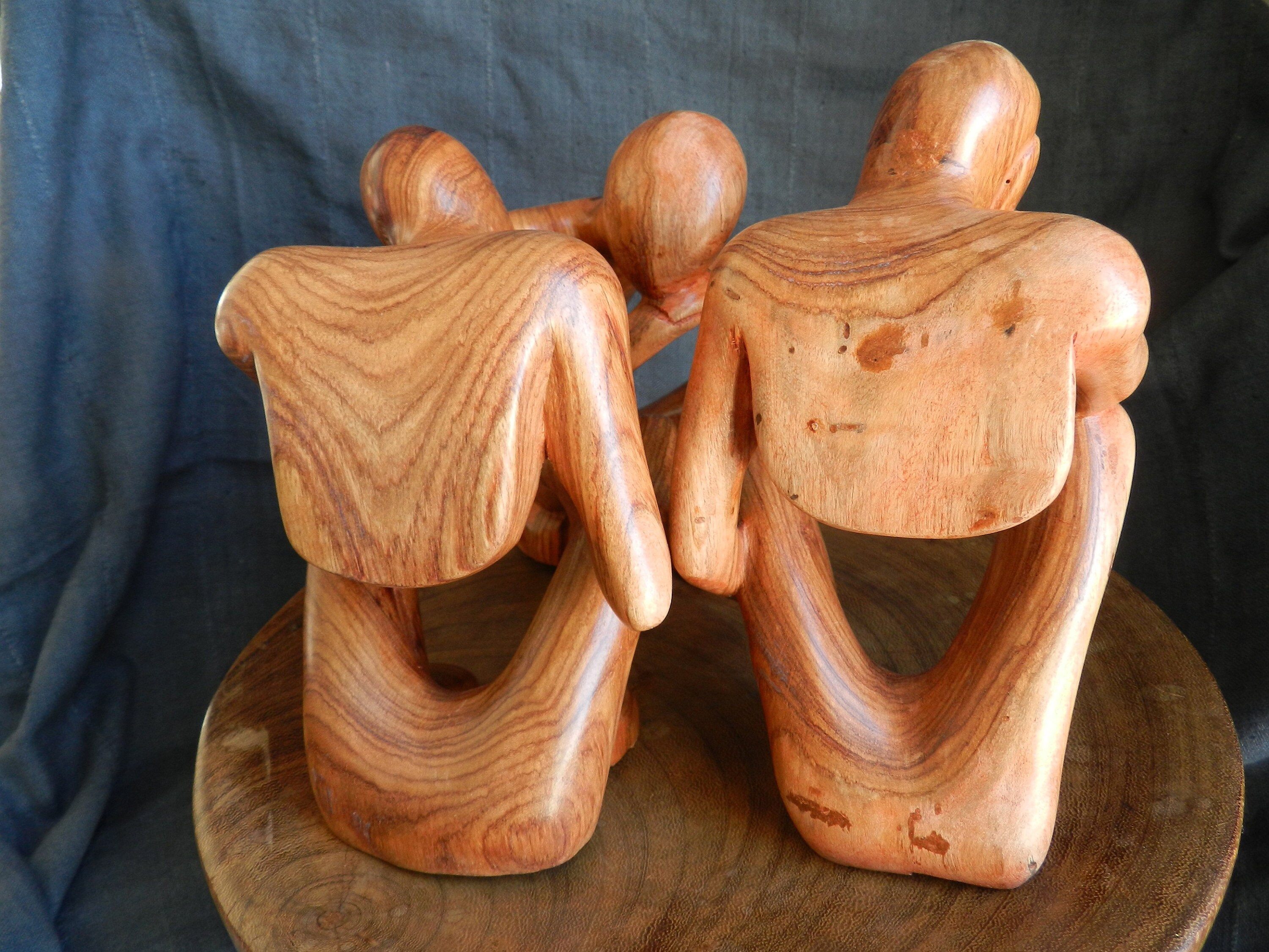 Big Red Thinker in Teak Wood Rodin's Thinker Man Height - Etsy