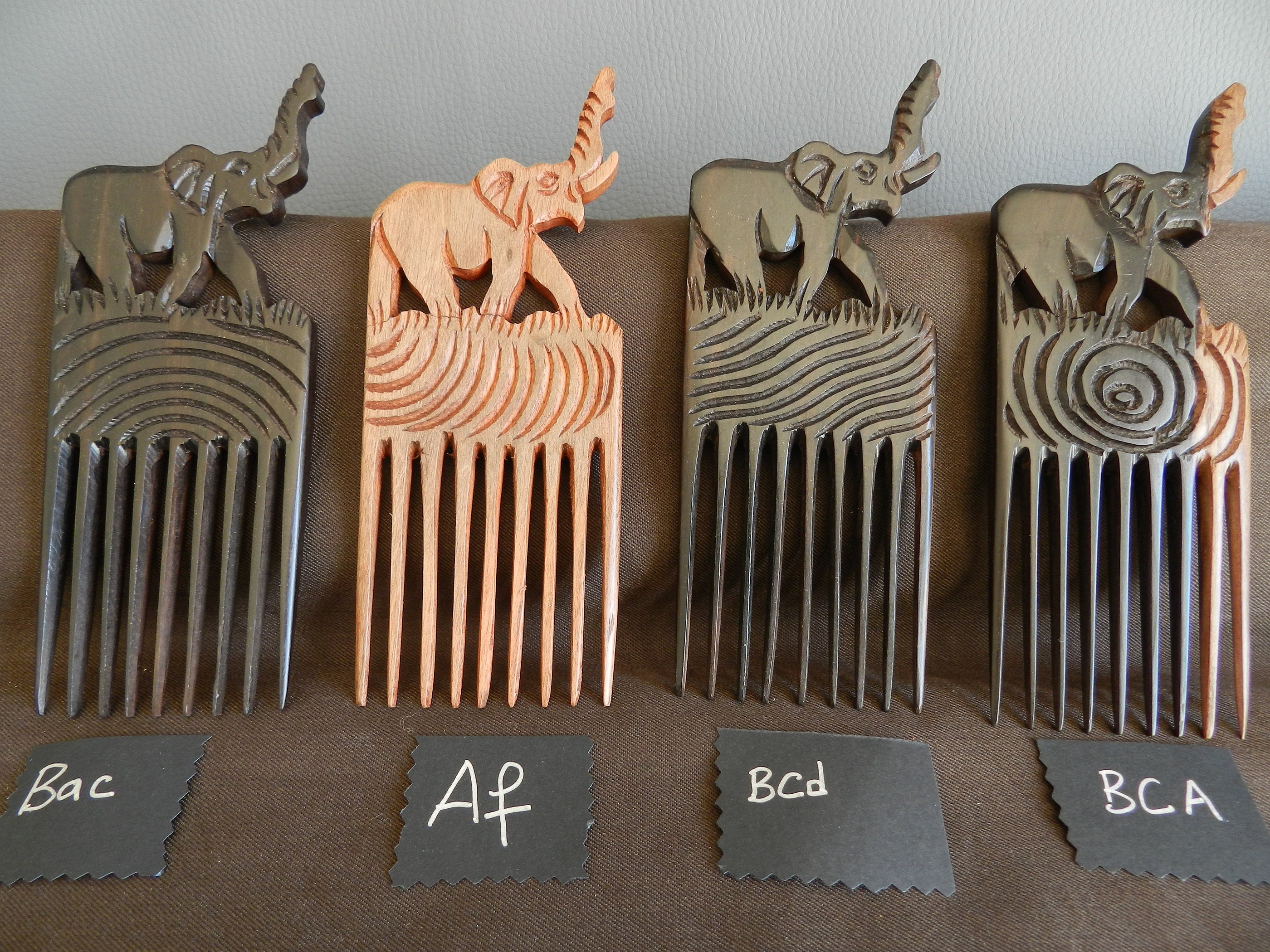 African Comb Ebony Wood, Comb Elephant Sculpture, Comb African Savanna ...