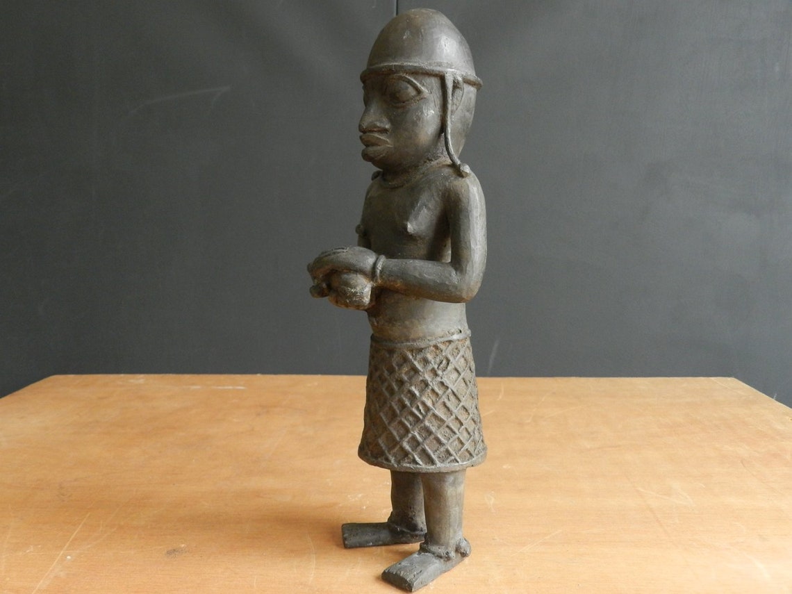 Bronze Ifa Priest Witch Priest Statue Ritual Vaudoo Win the | Etsy